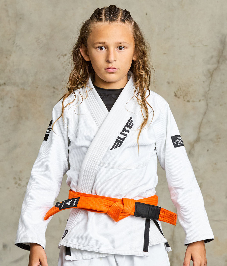 Elite Sports Kids Jiu Jitsu Orange Belt - Youth IBJJF Rank Belt ...