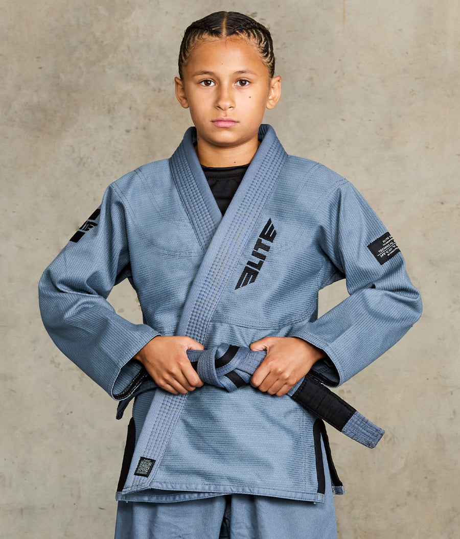 Elite Core Gray Kids BJJ Wholesale Jiu Jitsu Gi with Free Belt ...