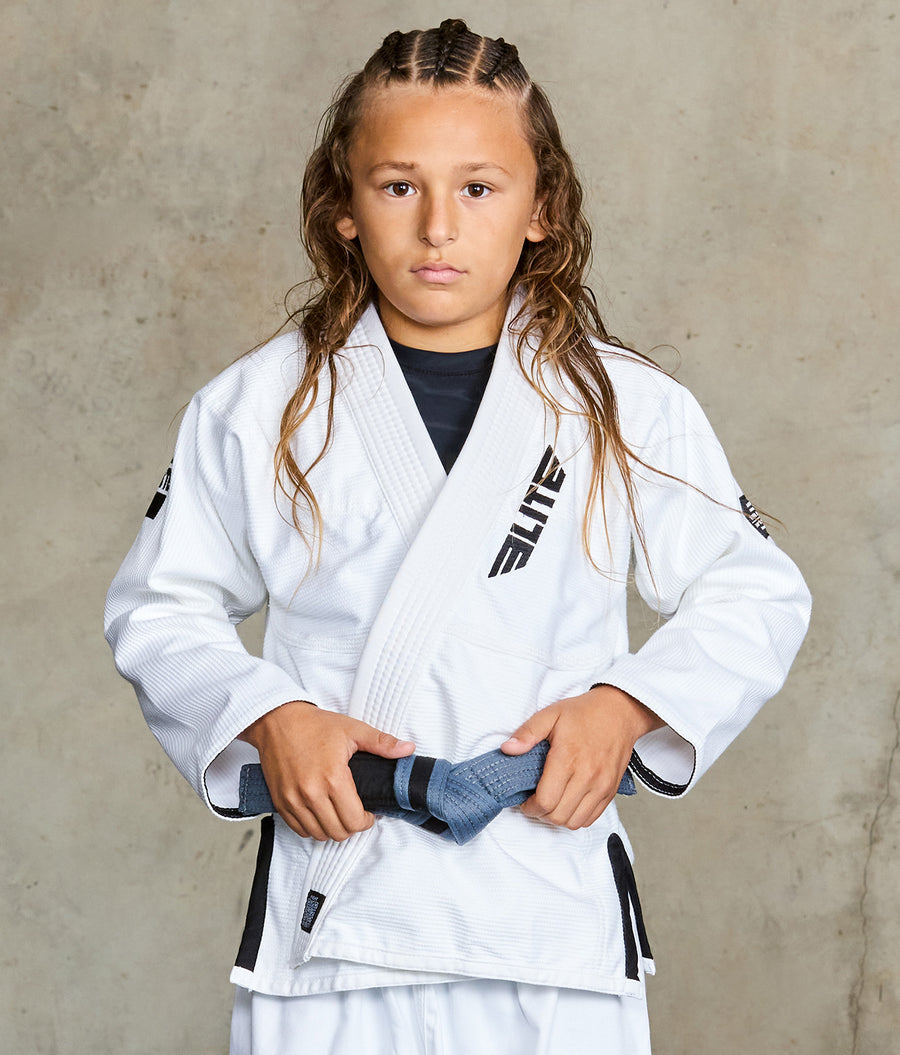Elite Core White Kids BJJ Wholesale Jiu Jitsu Gi with Free Belt ...